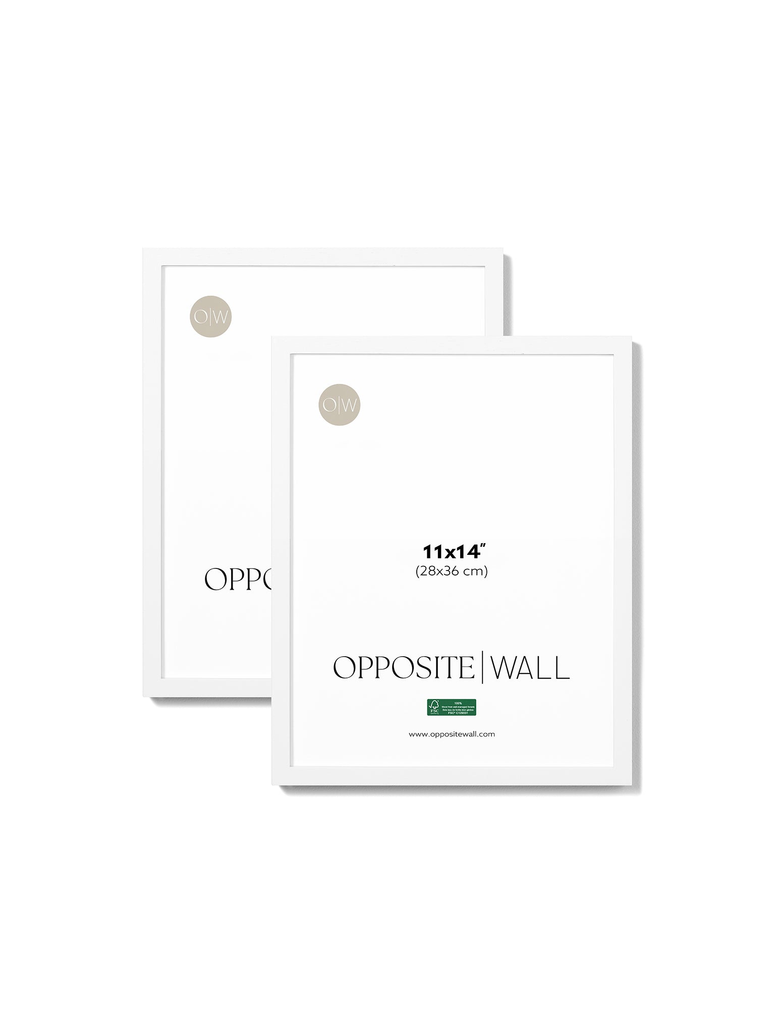 Picture Frame 2 Pack - White Oak Wood - Wall Art, 11x14 inch | Opposite ...
