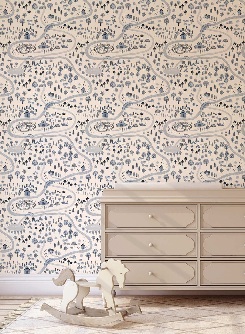 Trailing Along Wallpaper by Opposite Wall