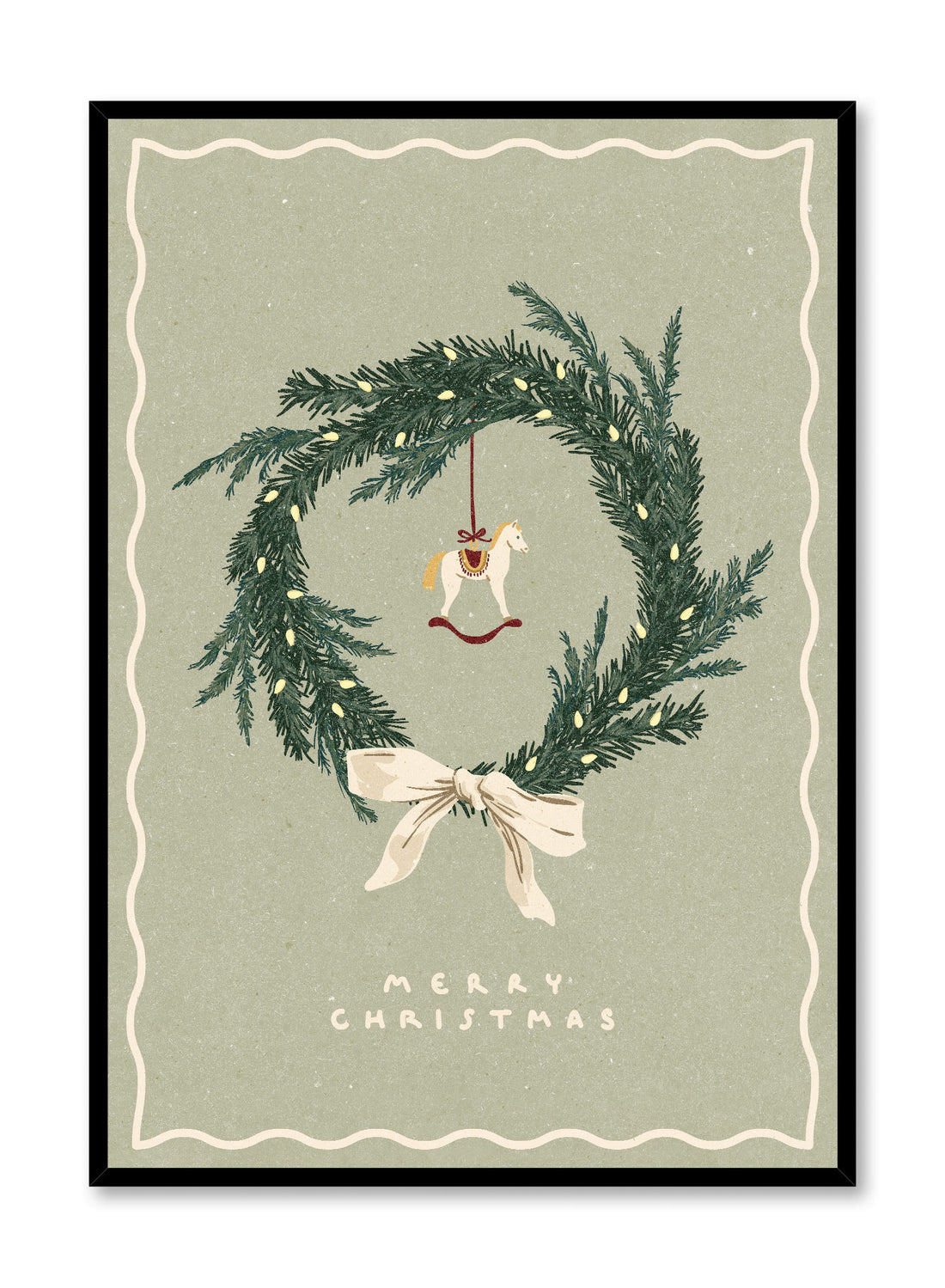Scandi Winter Wreath | Shop Posters & Prints Online at Opposite Wall