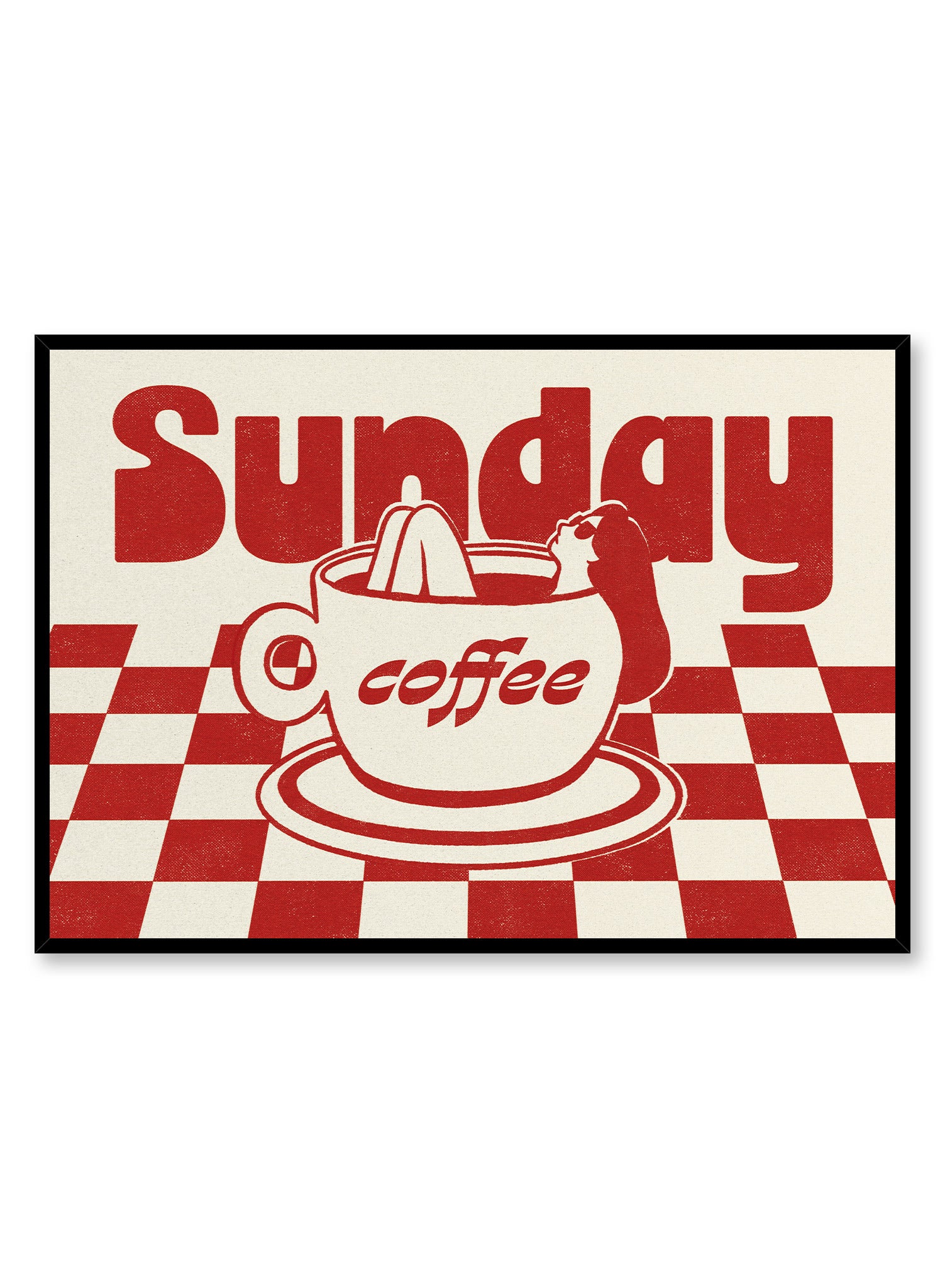 Retro Caffeine, Poster | Shop Posters, Canvas & Prints Online at ...
