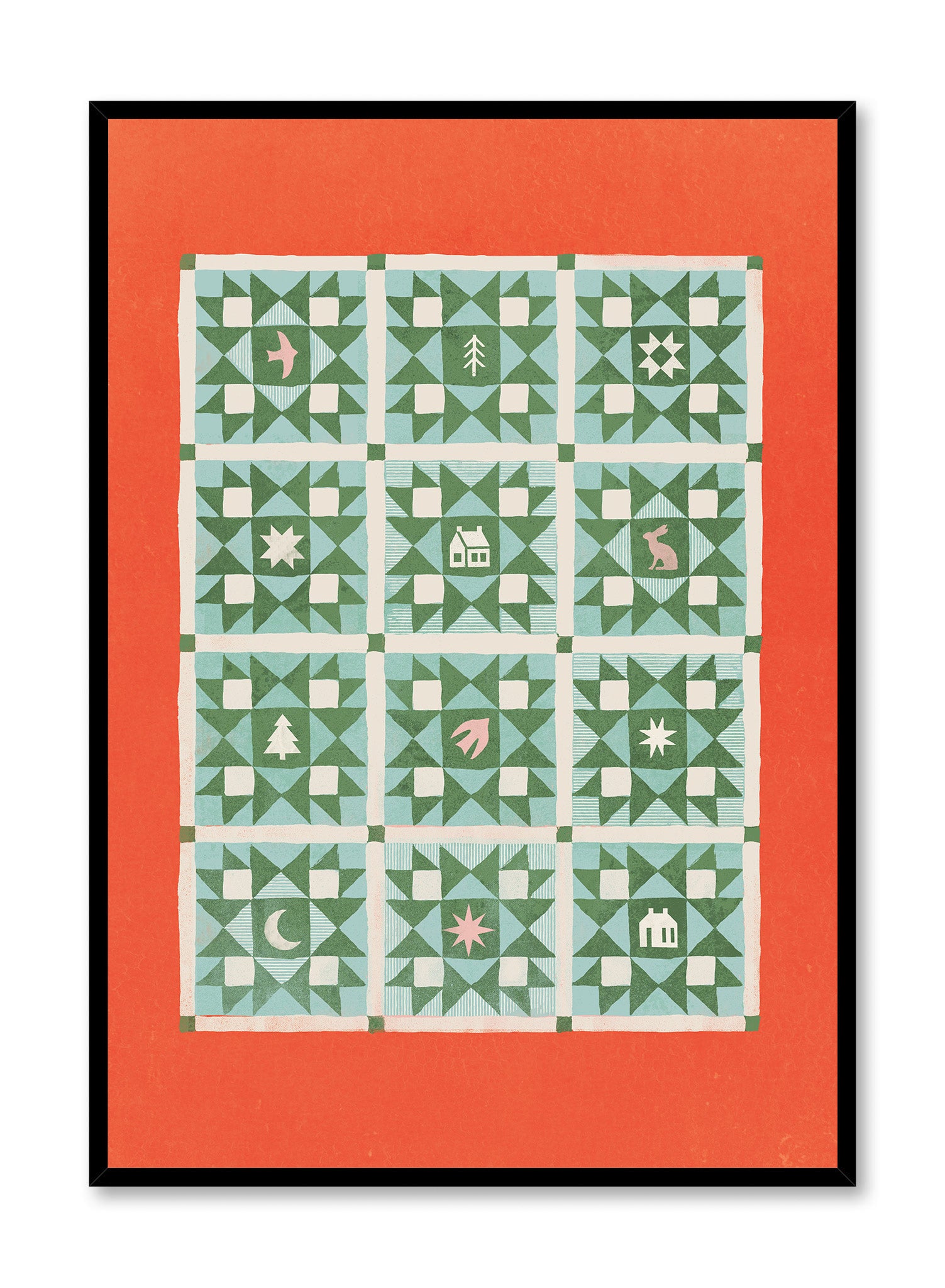 Festive Quilt, Poster | Shop Posters, Canvas & Prints Online at ...