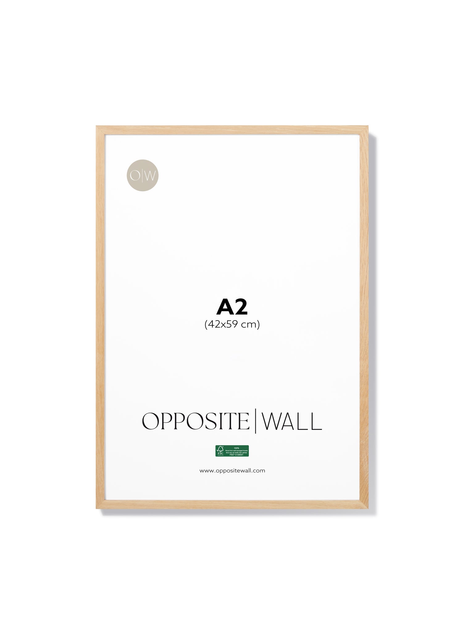 Poster Frame Solid Oak Frame, A2 | 42x59 cm | Opposite Wall