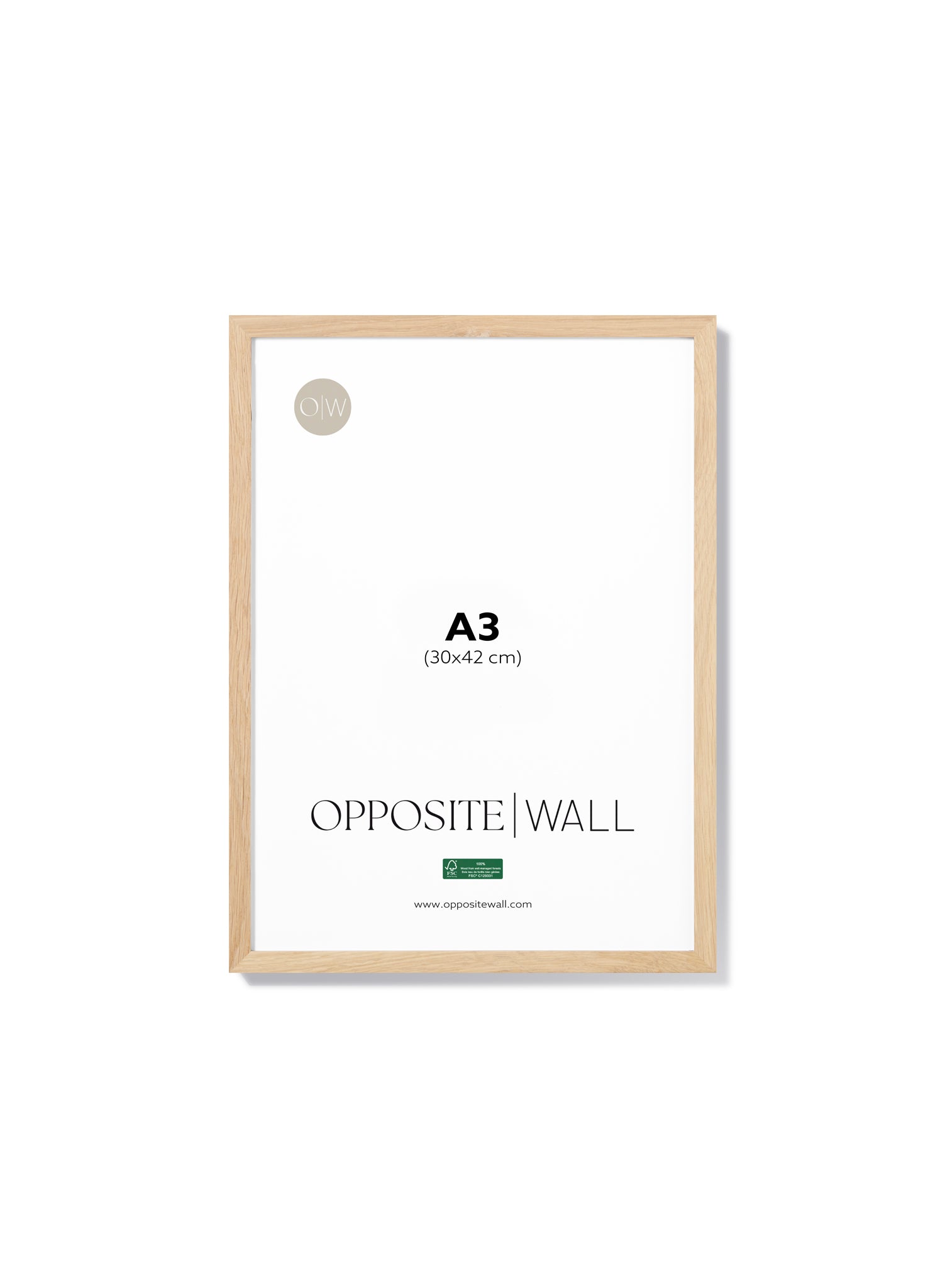 Poster Frame Solid Oak Frame, A3 | 30x42 cm | Opposite Wall