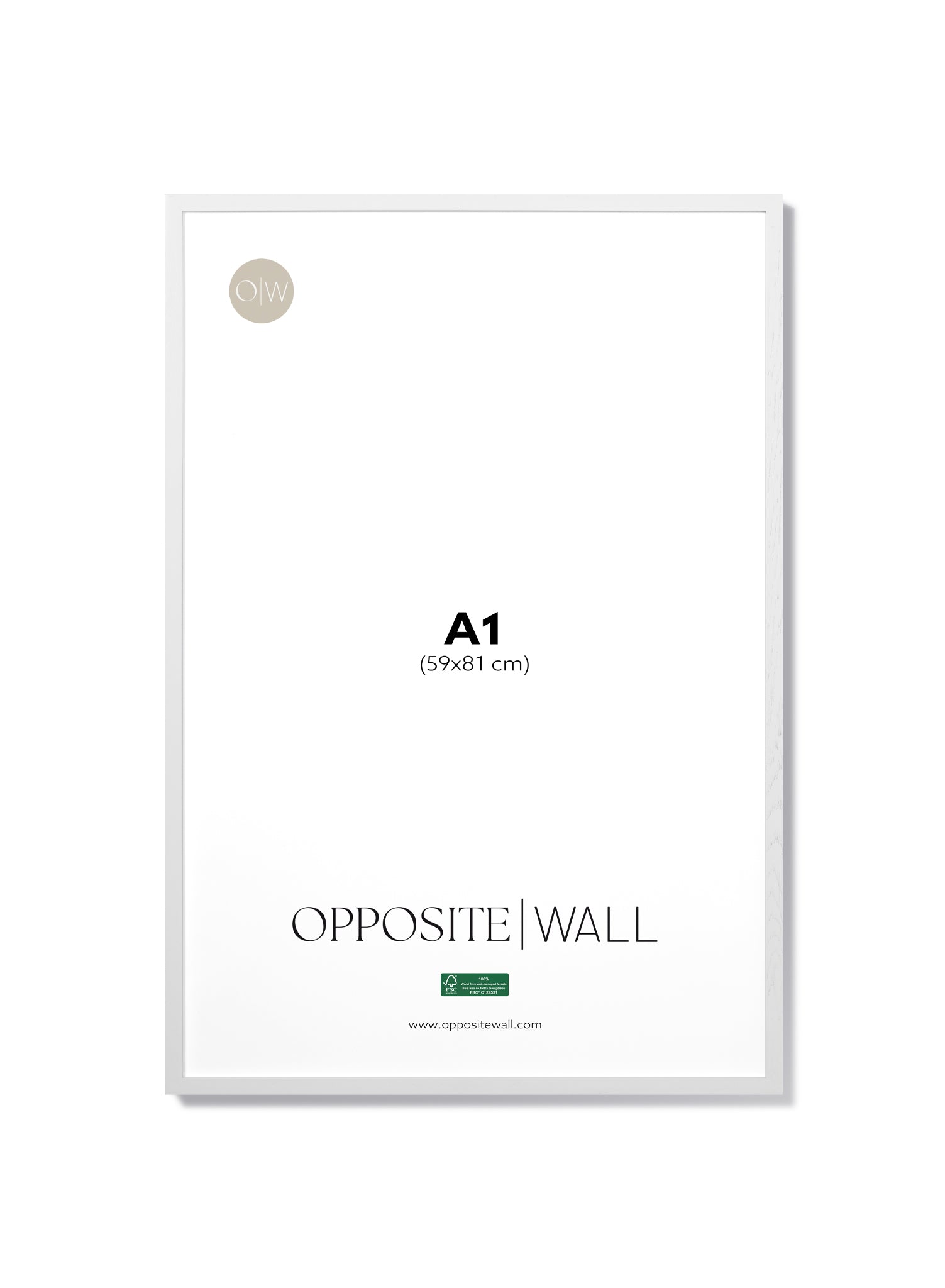 Poster Frame White Oak Frame, A1 | 59x84 cm | Opposite Wall