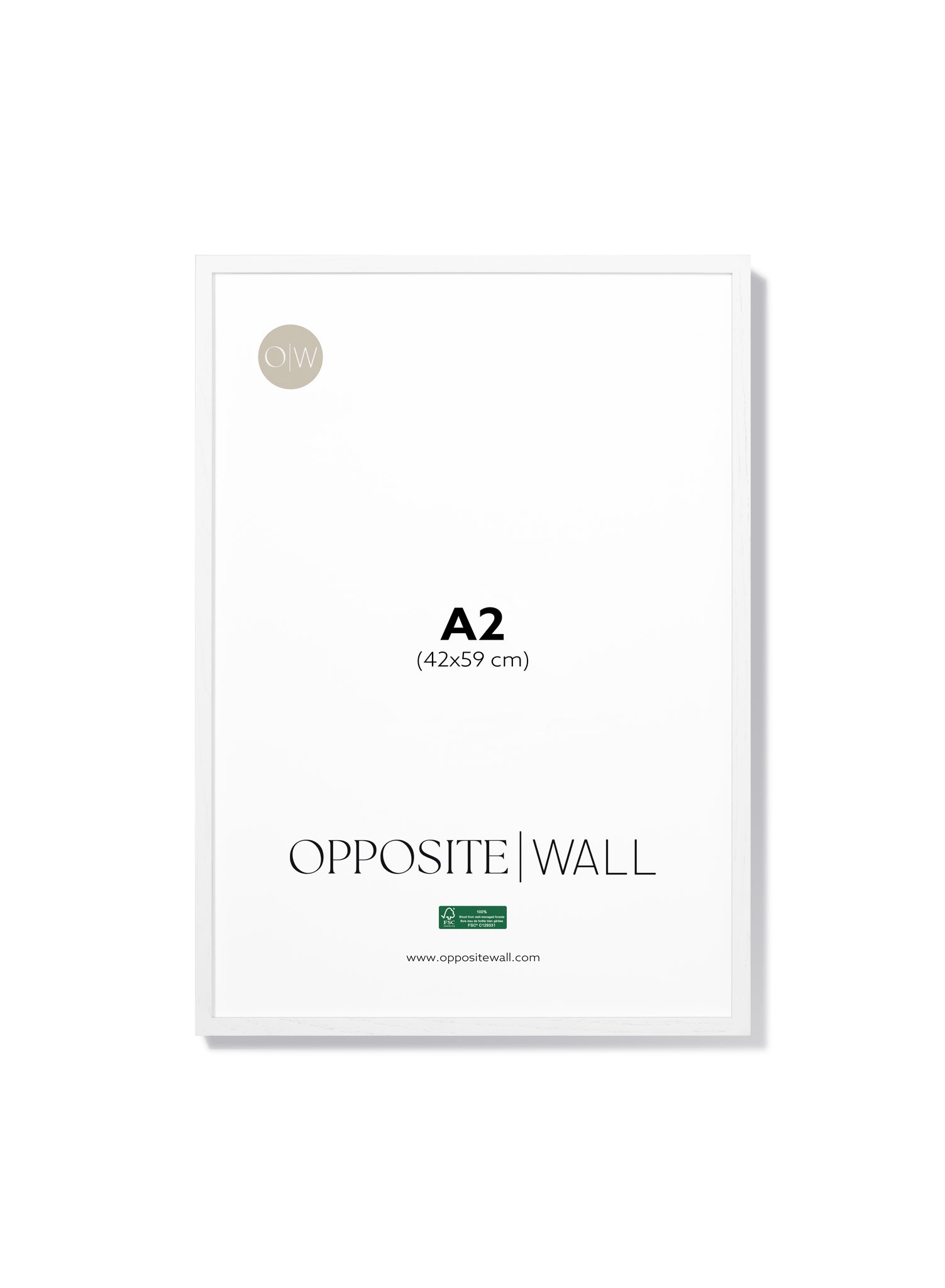 Poster Frame White Oak Frame, A2 | 42x59 cm | Opposite Wall