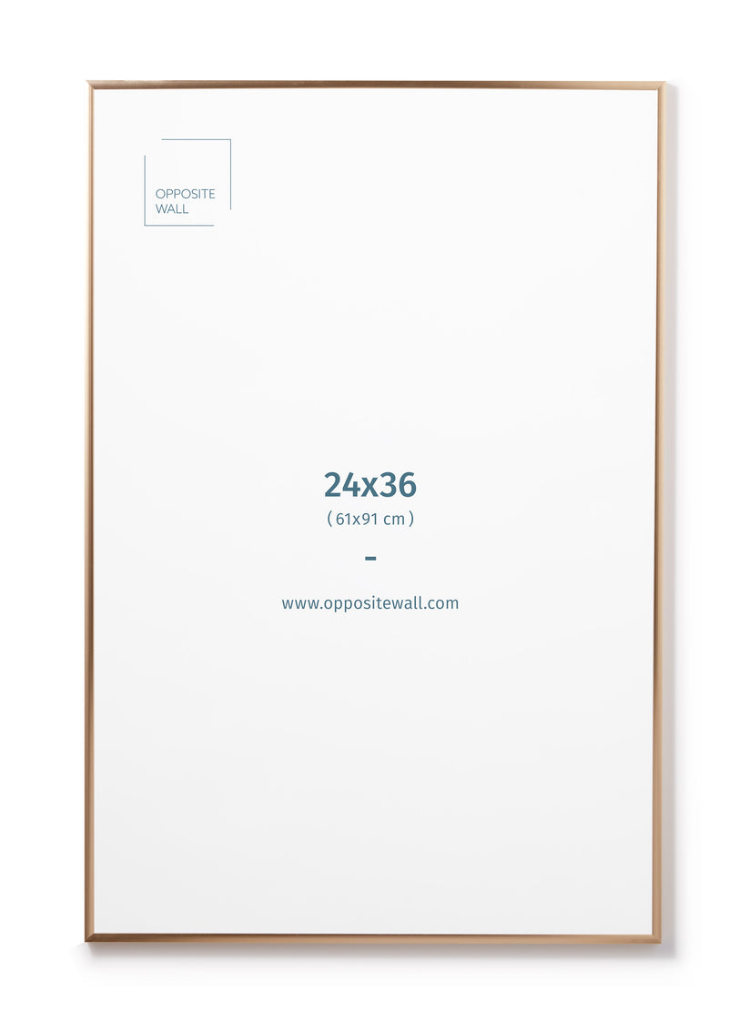 Picture Frame - Gold Aluminum Metal Wall Frame, 24x36 | Opposite Wall
