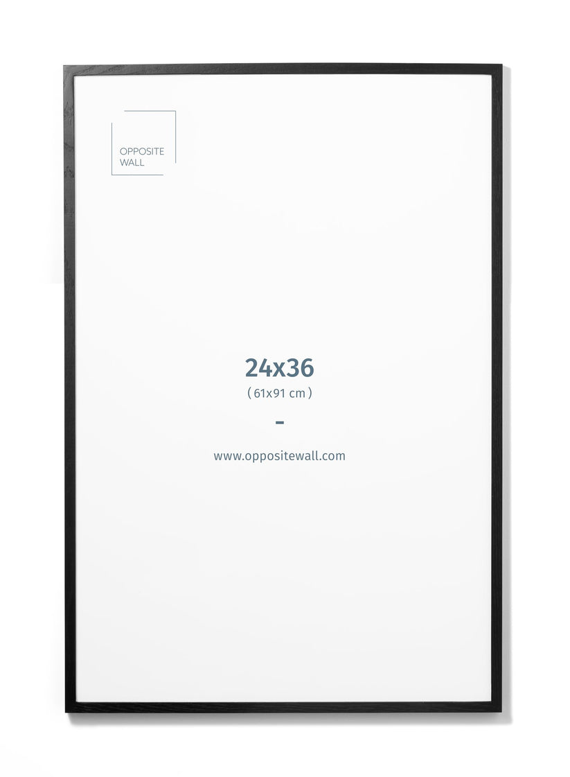 Poster Frame - Black Oak Wood - Wall Art Frame, 24x36 | Opposite Wall