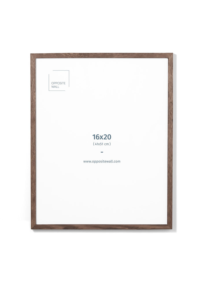 Picture Frame - Dark Oak Wood - Wall Art, 16x20 inch | Opposite Wall