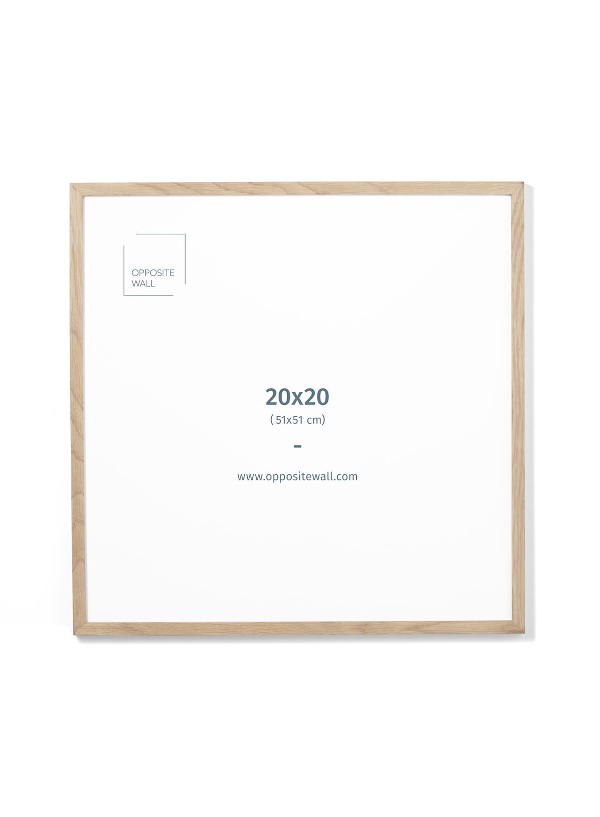 Picture Frame - Solid Oak - Natural Wood, 20x20 inch | Opposite Wall