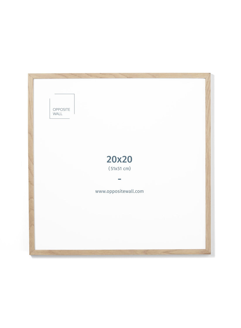 Picture Frame - Solid Oak - Natural Wood, 20x20 inch | Opposite Wall