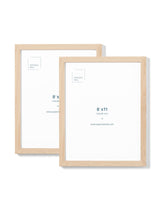 Picture Frame 2 Pack - Solid Oak Wood - Wall Art, 8.5x11 | Opposite Wall