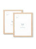 Picture Frame 2 Pack - Solid Oak Wood - Wall Art, 8.5x11 | Opposite Wall