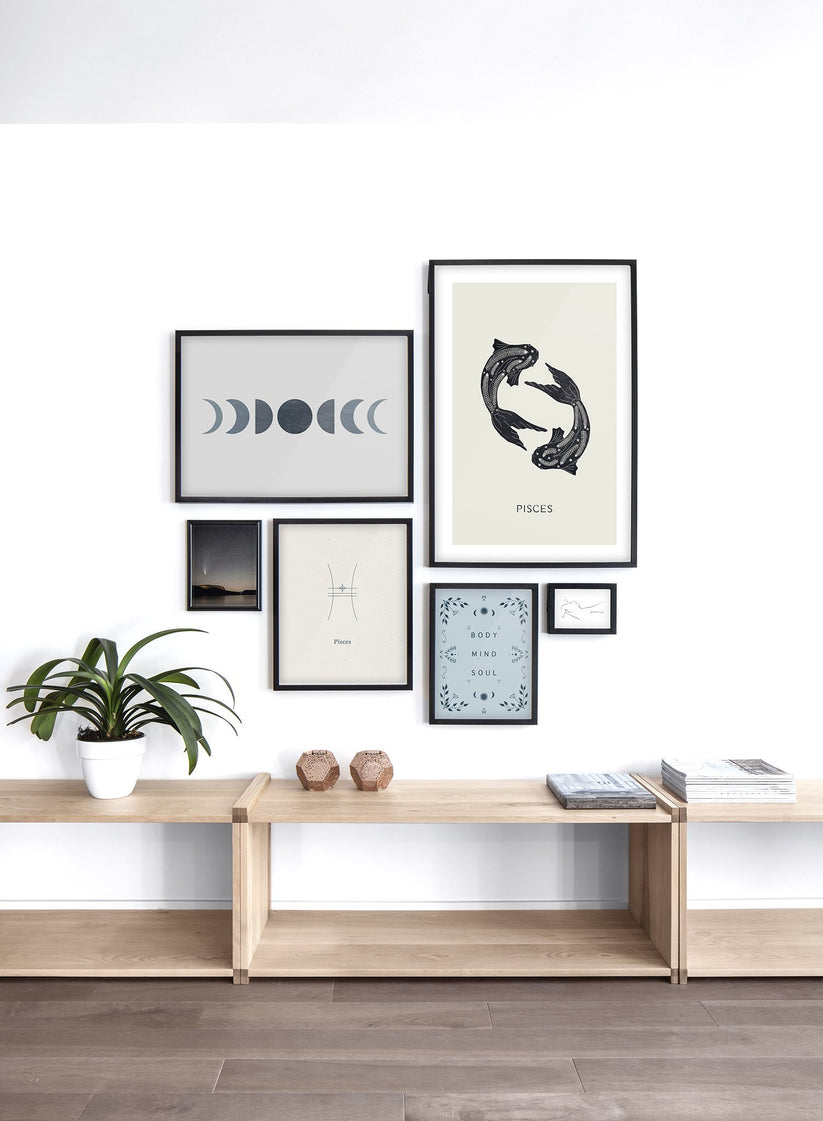 Moon Phases Celestial Illustration Poster | Buy at Opposite Wall