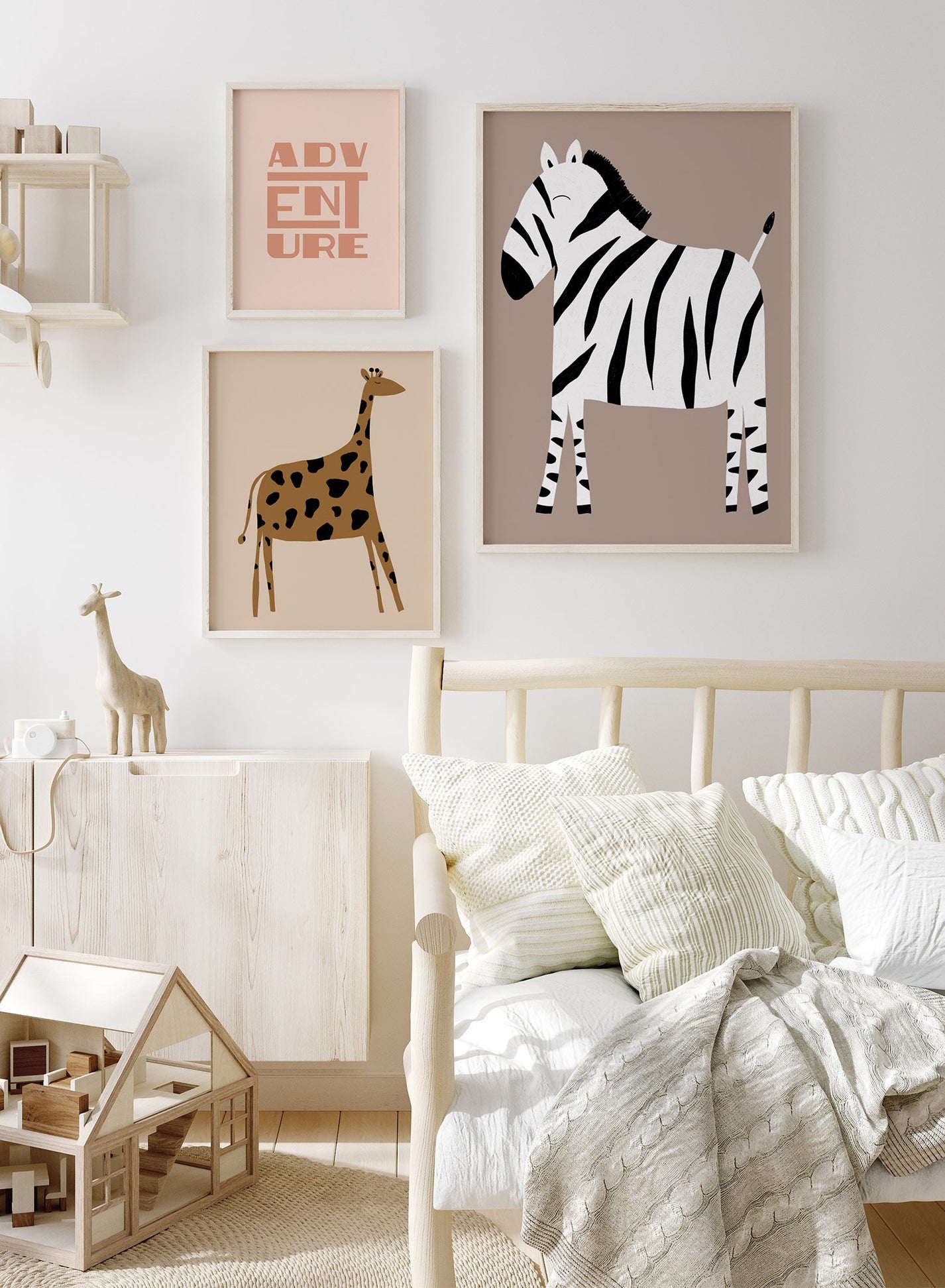 Affiche 'Zèbre joyeux' pour la chambre d'enfant | Opposite Wall