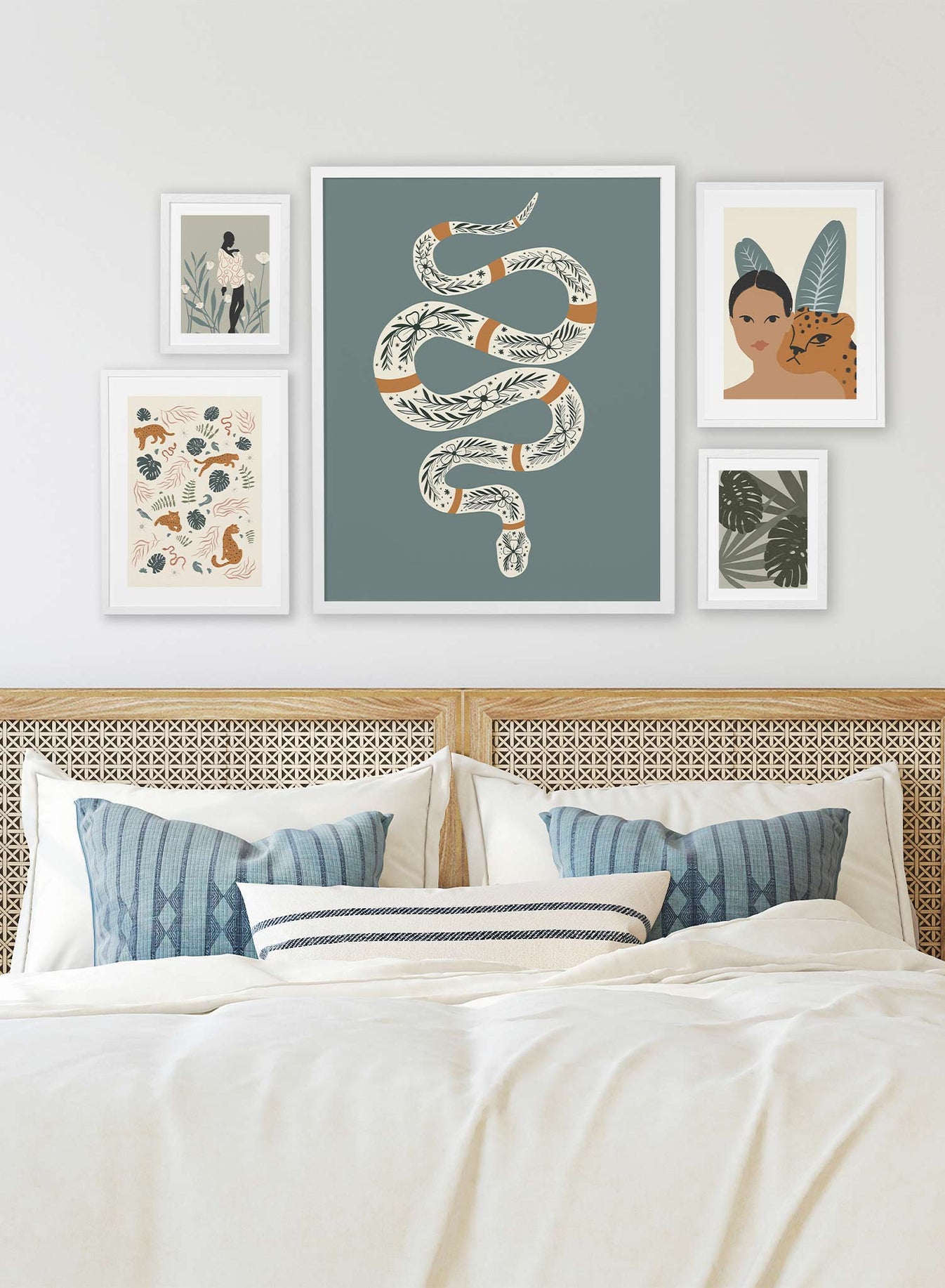 Ornate Snake | Snake with Unique Pattern Illustration by Opposite Wall