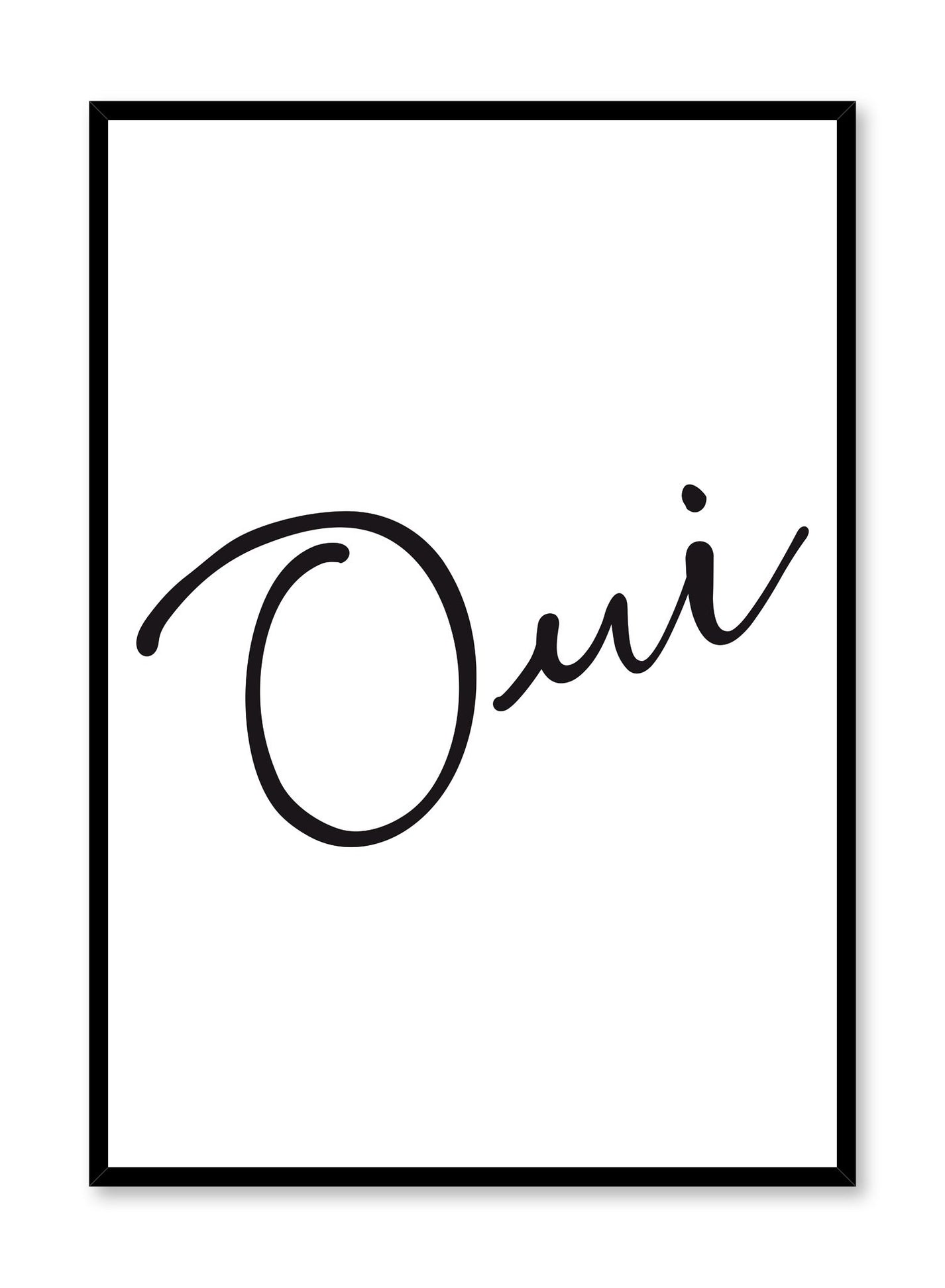 Oui typography Print | Buy on Oppositewall.com – Opposite Wall