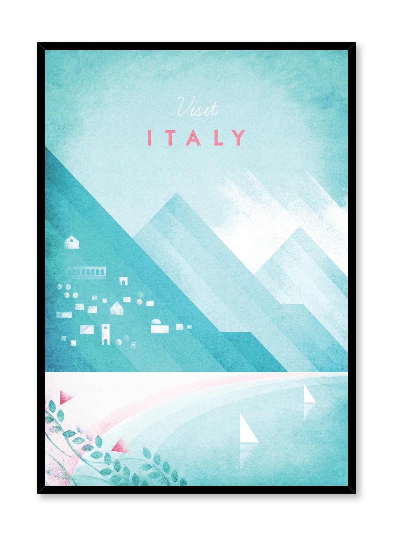 Visit Italy Travel Illustration Poster | Buy Art Prints Online ...