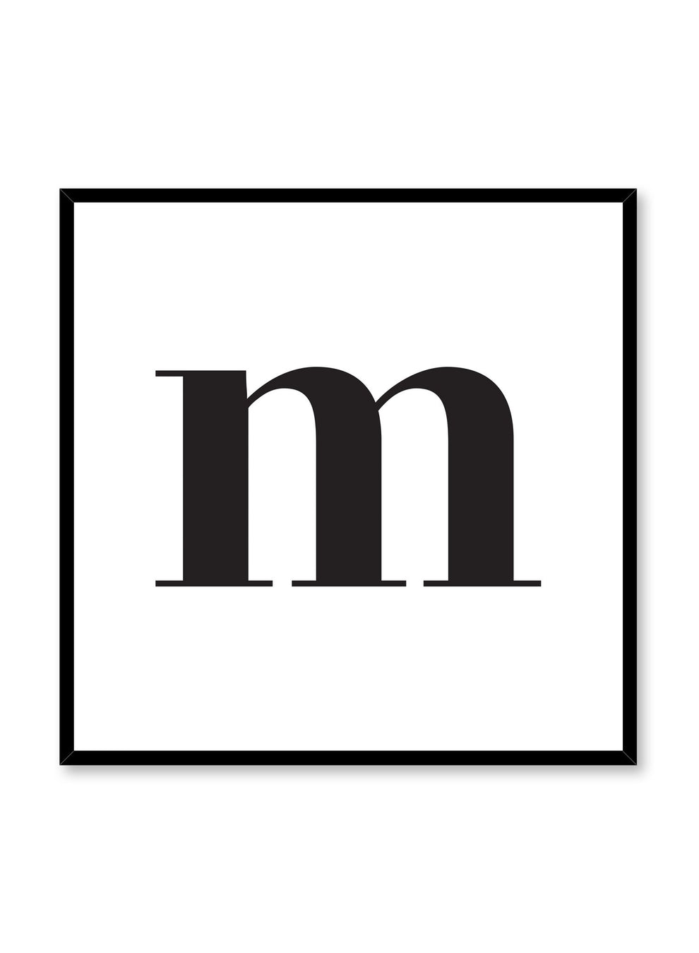 Lowercase Letter M Graphic Typography Poster | Buy at Opposite Wall