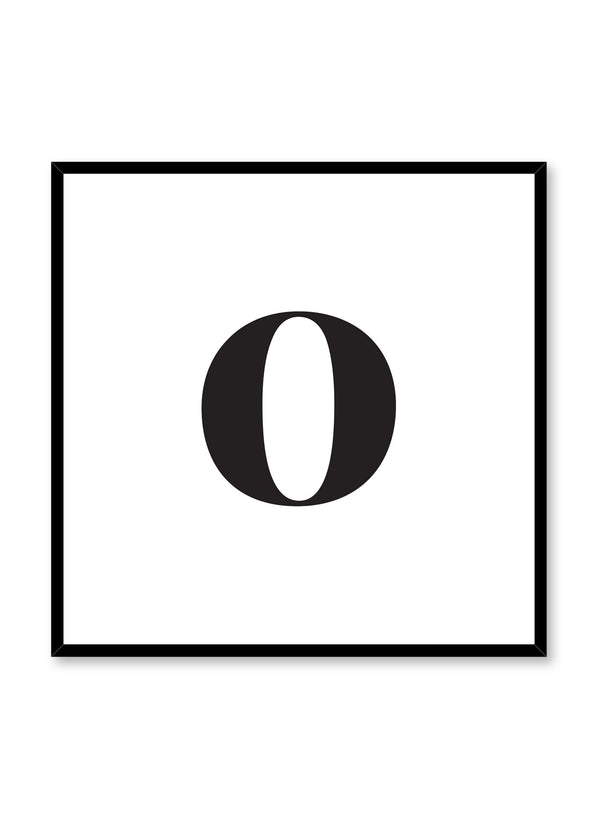 Lowercase Letter O Graphic Typography Poster | Buy at Opposite Wall