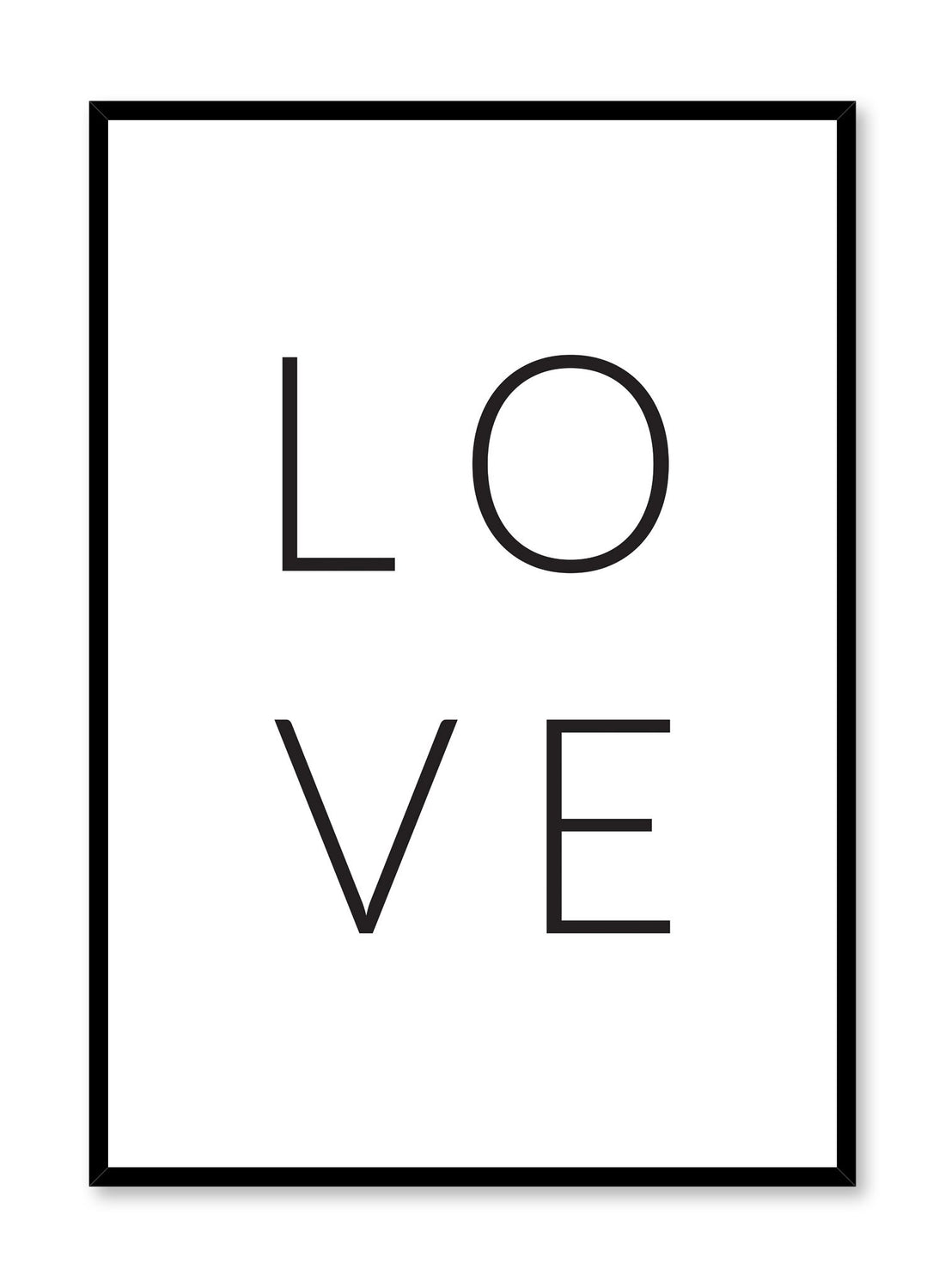 Four Letters One Word Love Typography Poster | Buy at Opposite Wall