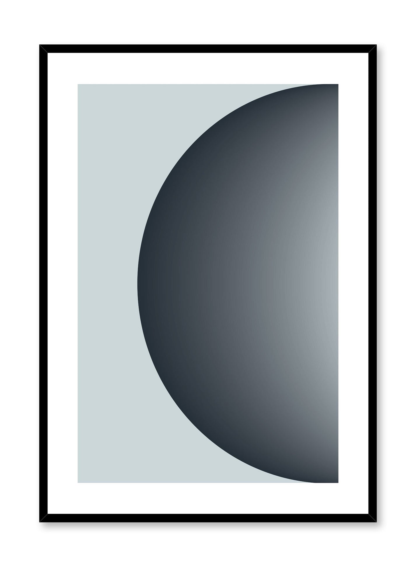 Half Moon in Blue Abstract Design Poster | Buy at Opposite Wall