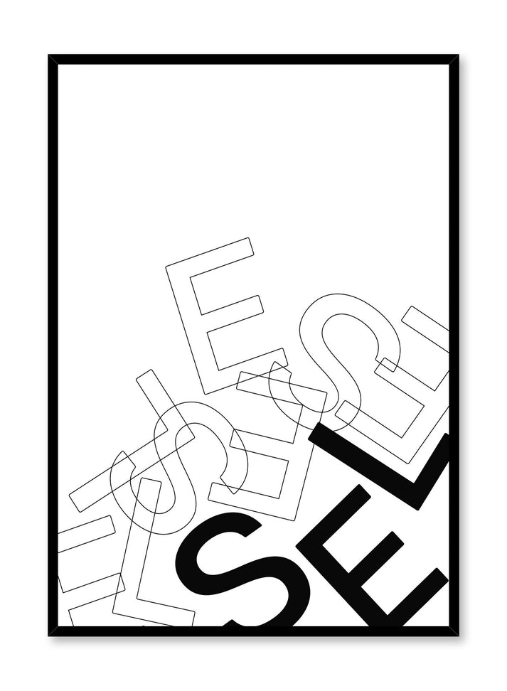 Sel Graphic Typography Poster | Buy Art Prints at Opposite Wall