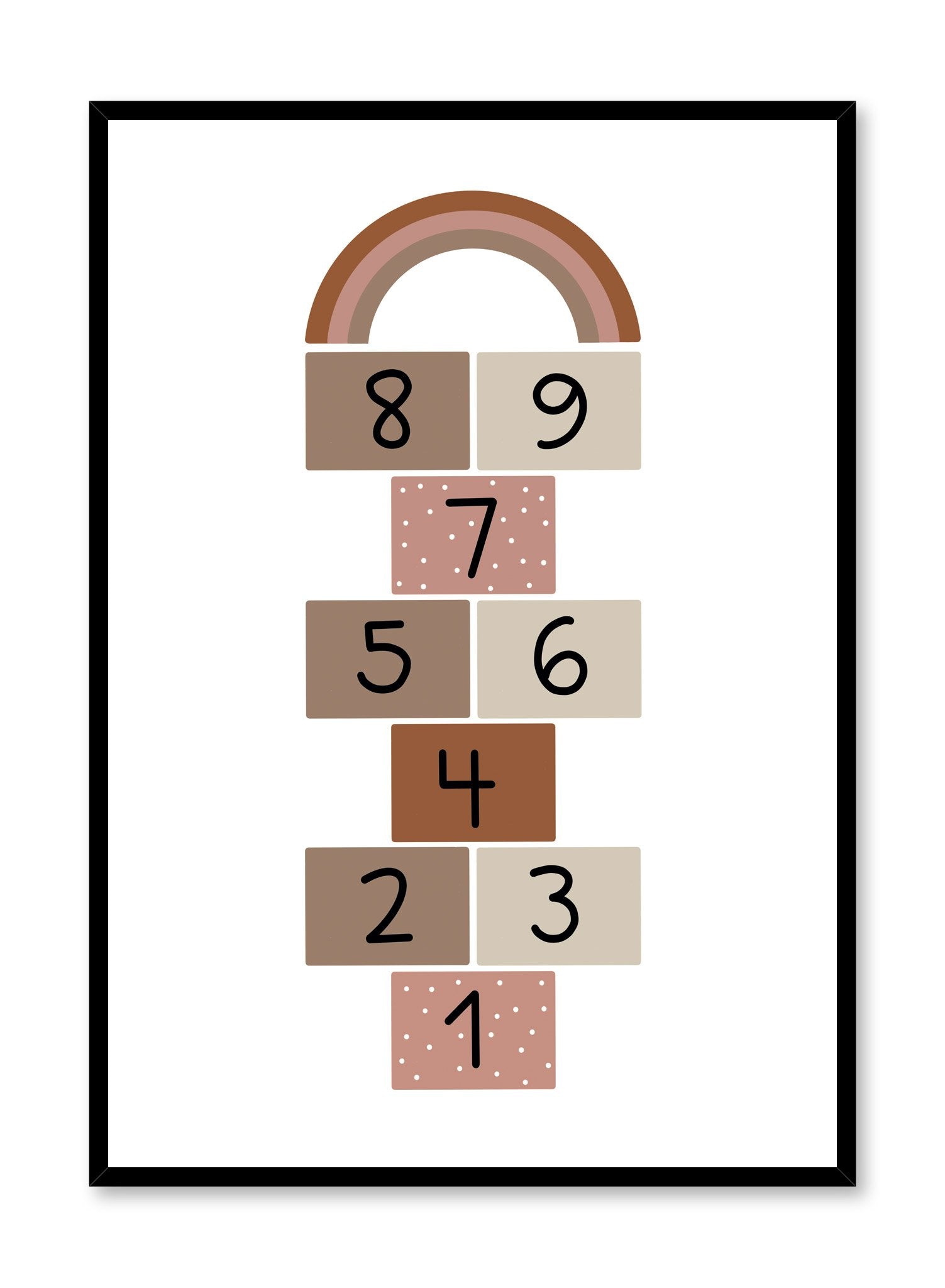 Hopscotch Kids Nursery Illustration Poster | Buy at Opposite Wall