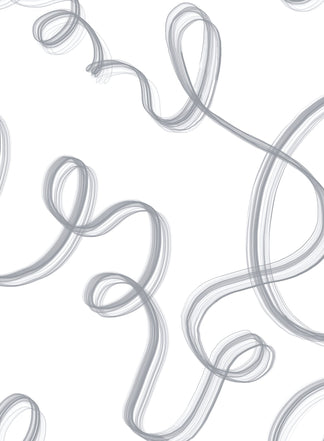 Up in Smoke | Cursive Line Pattern Wallpaper by Opposite Wall