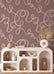Up in Smoke | Cursive Line Pattern Wallpaper by Opposite Wall