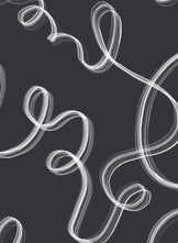 Up in Smoke | Cursive Line Pattern Wallpaper by Opposite Wall